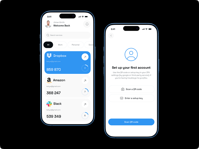 Two-Factor Authentication App by Faruk Hossain on Dribbble