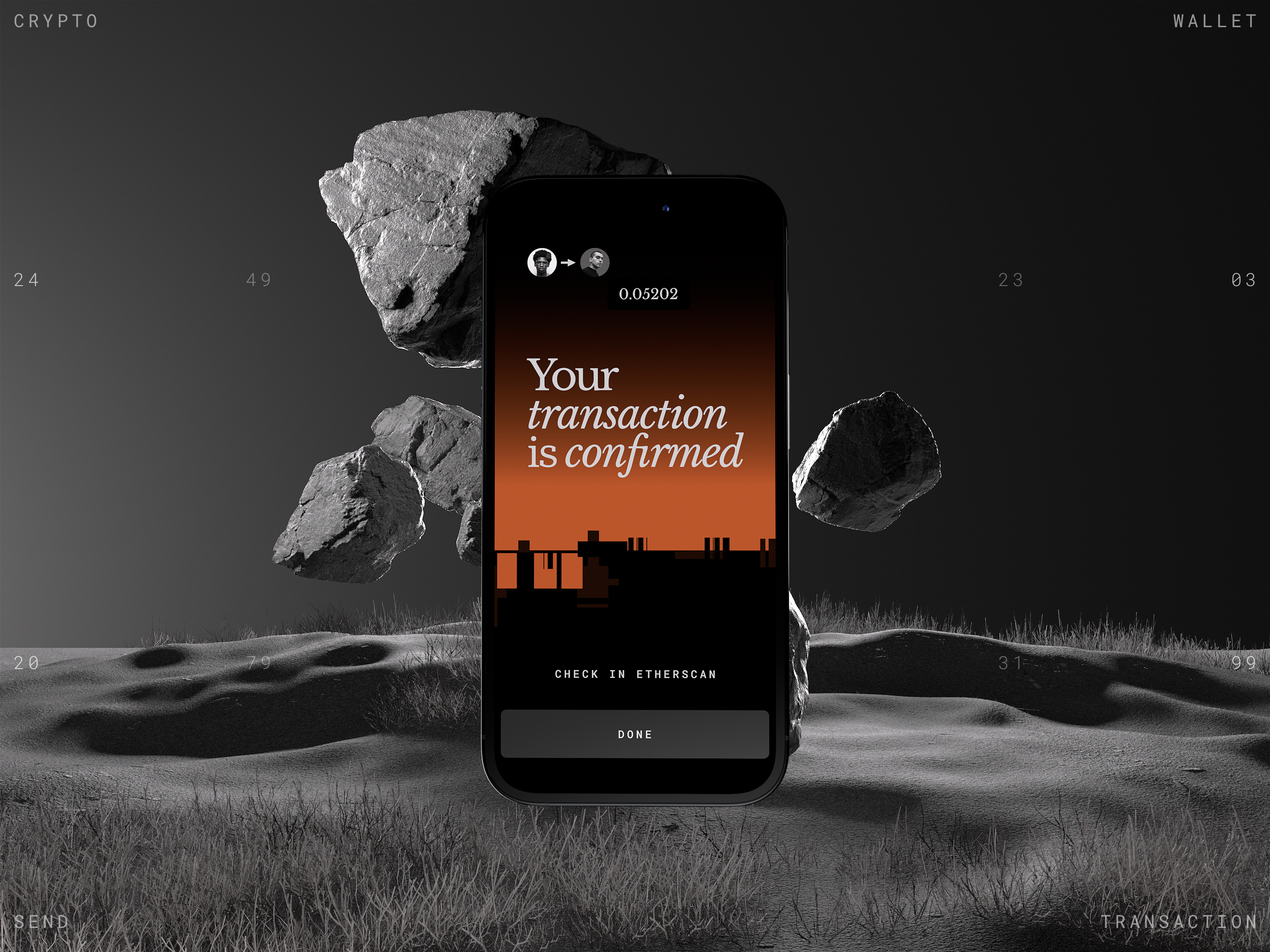 Crypto wallet - send transaction - animation 3D by Andrey Rybin on Dribbble