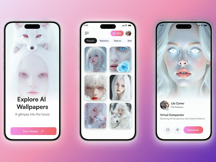 AI Wallpaper App by UIOVIA ® on Dribbble