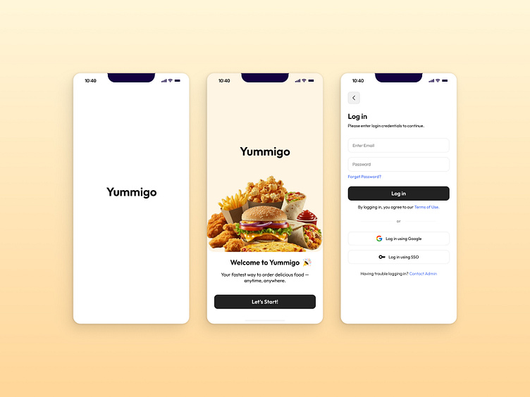 Food Delivery App – Onboarding & Login Screens by Suyash Gupta on Dribbble