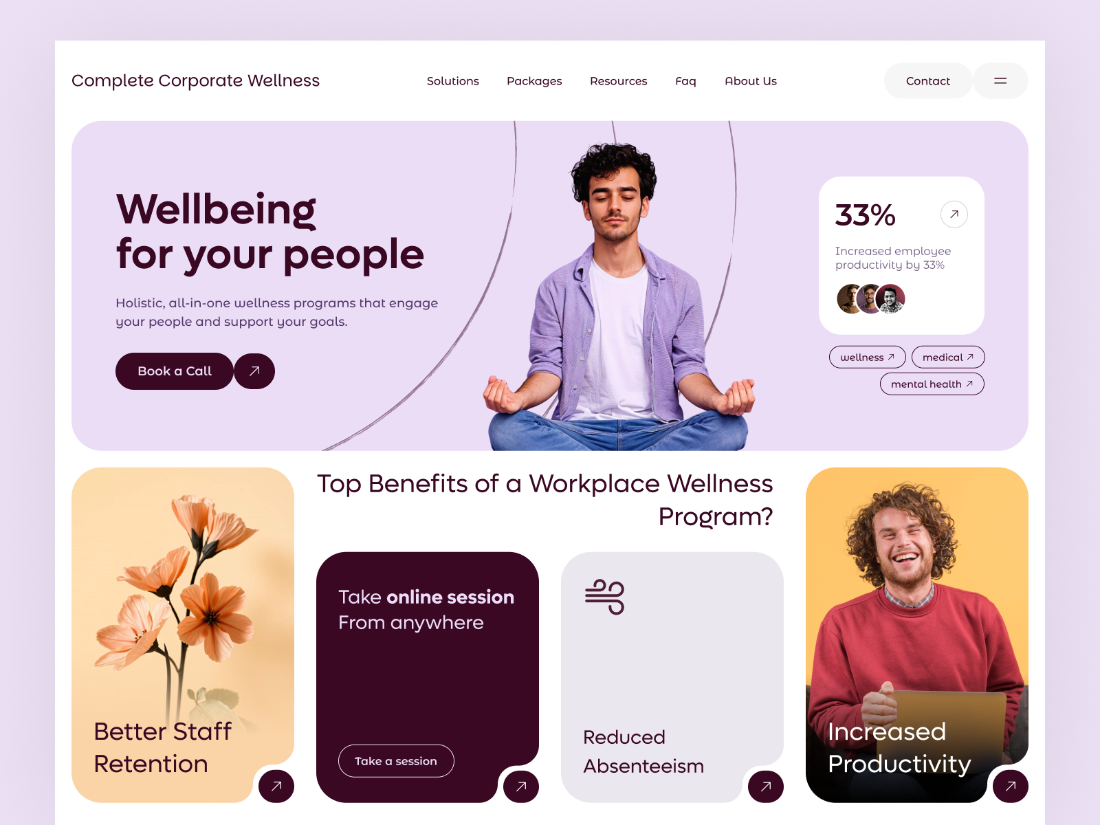 Complete corporate wellness landing page redesign by Ashiouzzaman Real ...