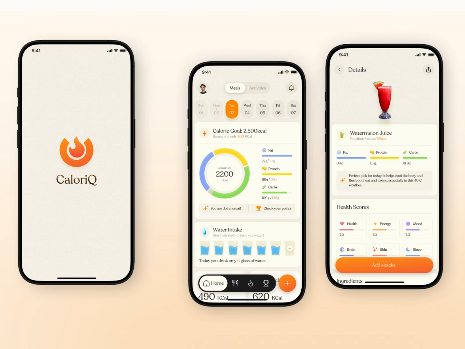 AI Calories Tracking Mobile App Design | Animation by FocoTik UI UX on ...