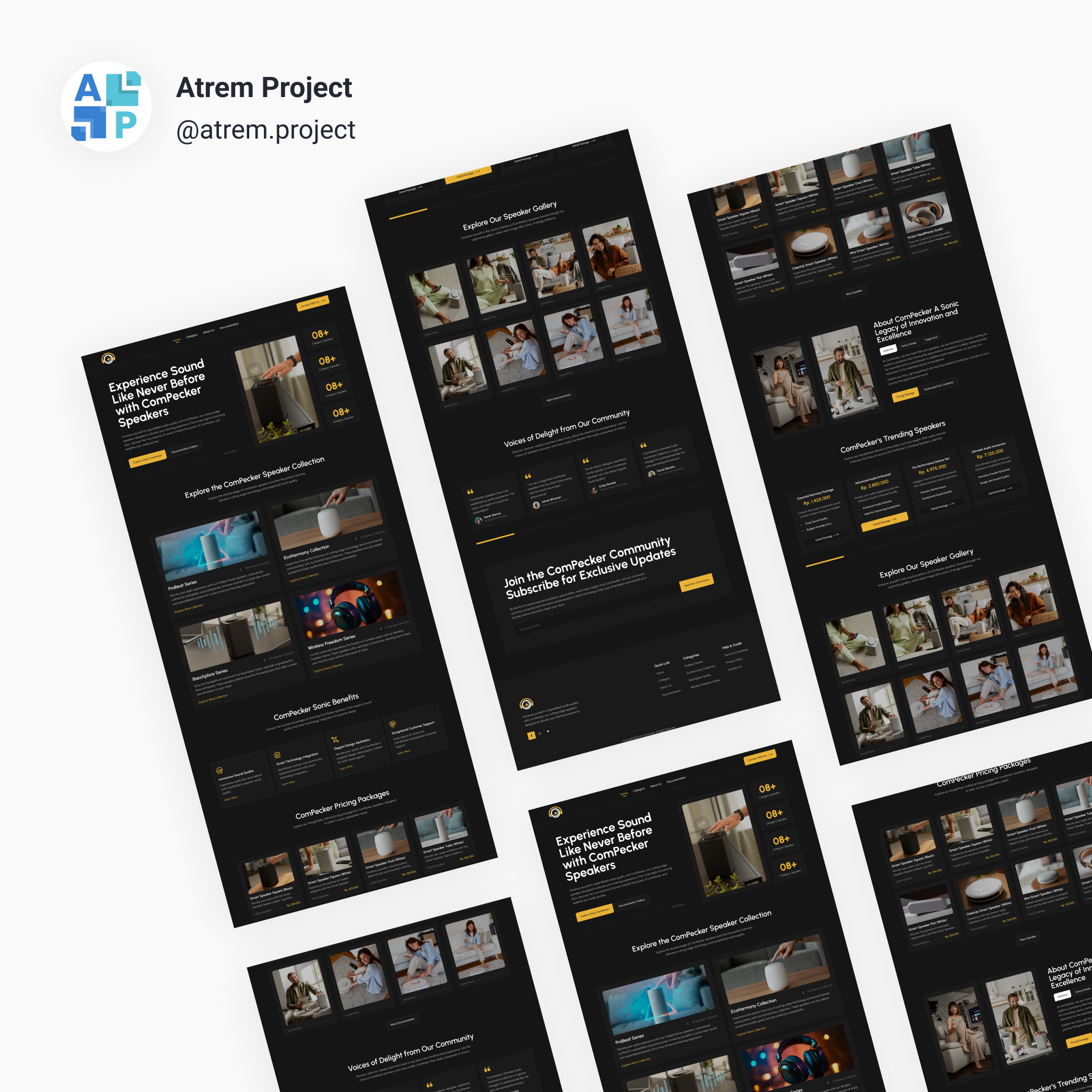 Compecker - Landing Page Gadget by Atrem Project on Dribbble