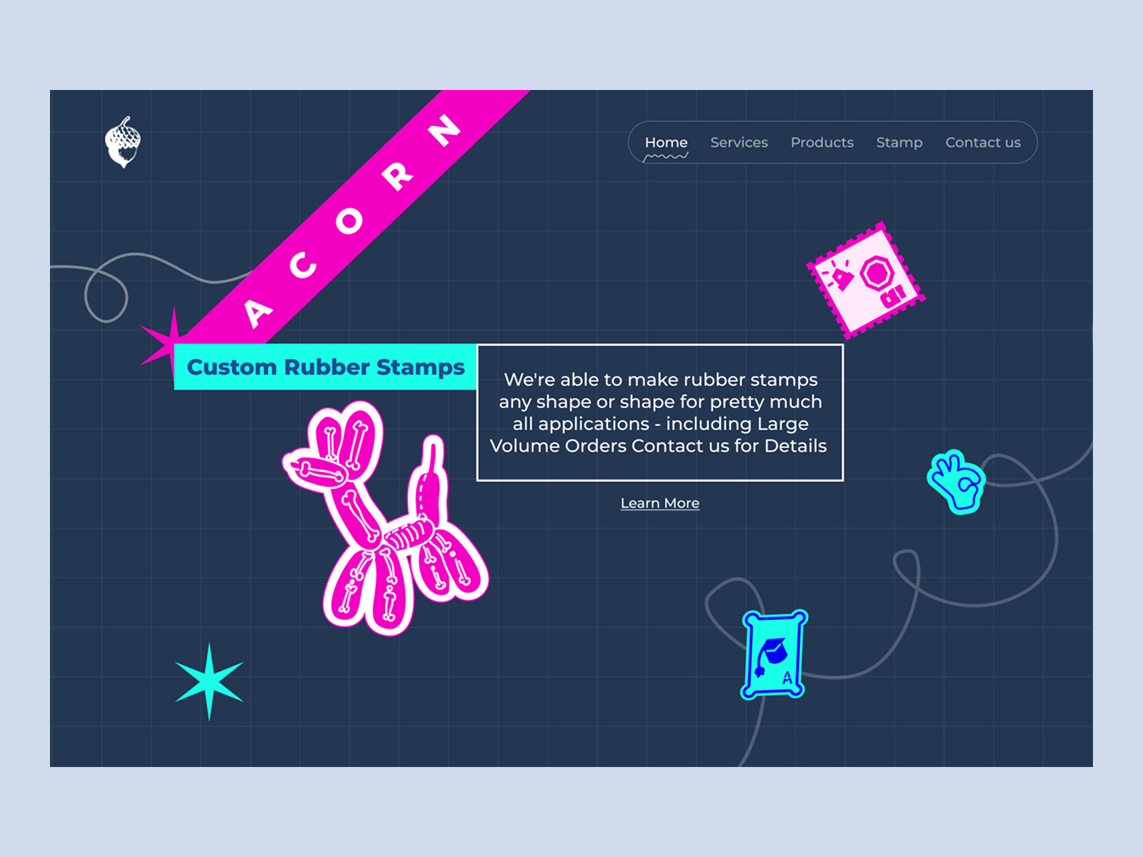Stamp Website Design – ACORN by Dipu Paul on Dribbble