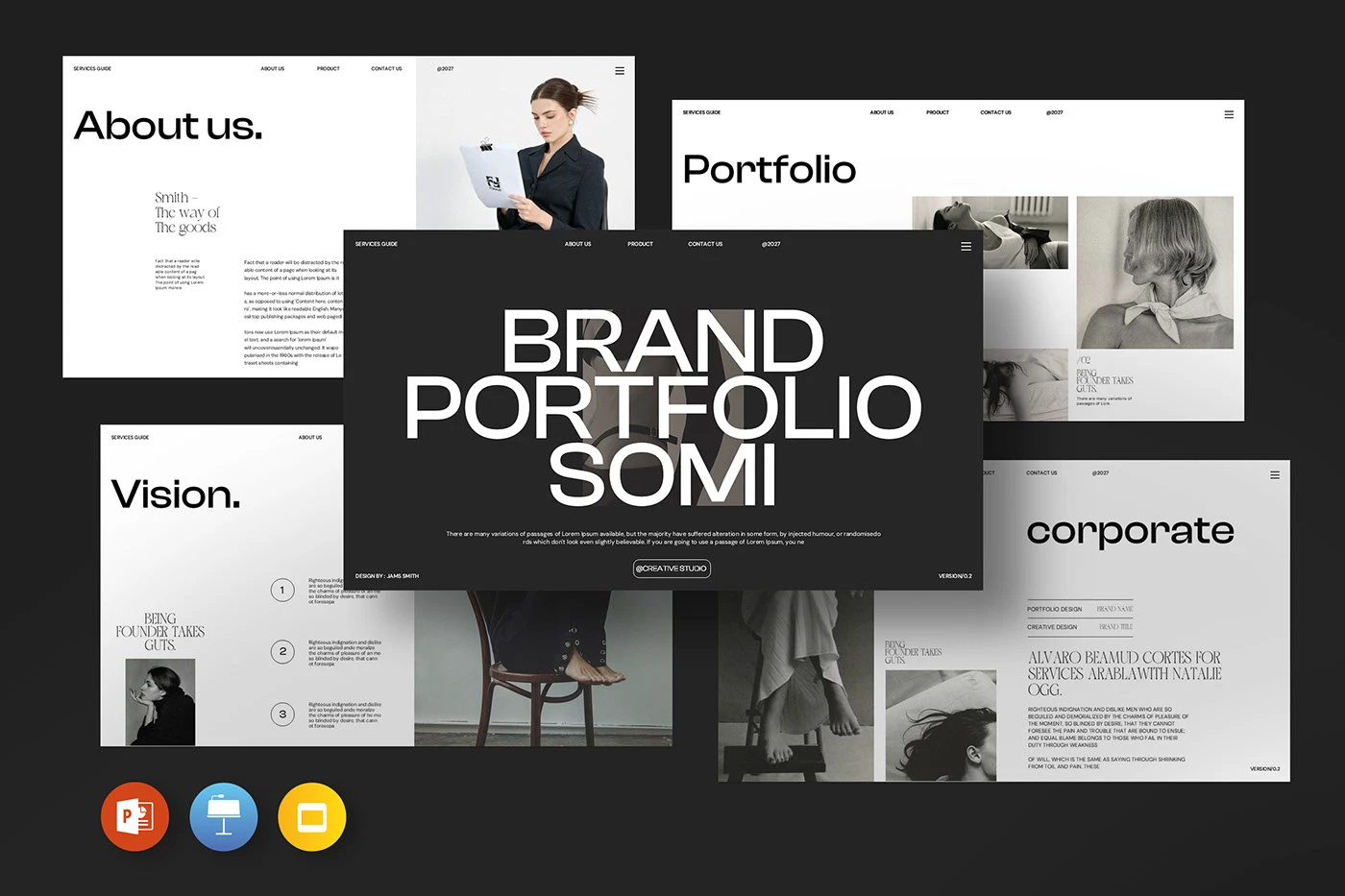 Brand Portfolio Somi Presentation Template by Creativex Heaven on Dribbble