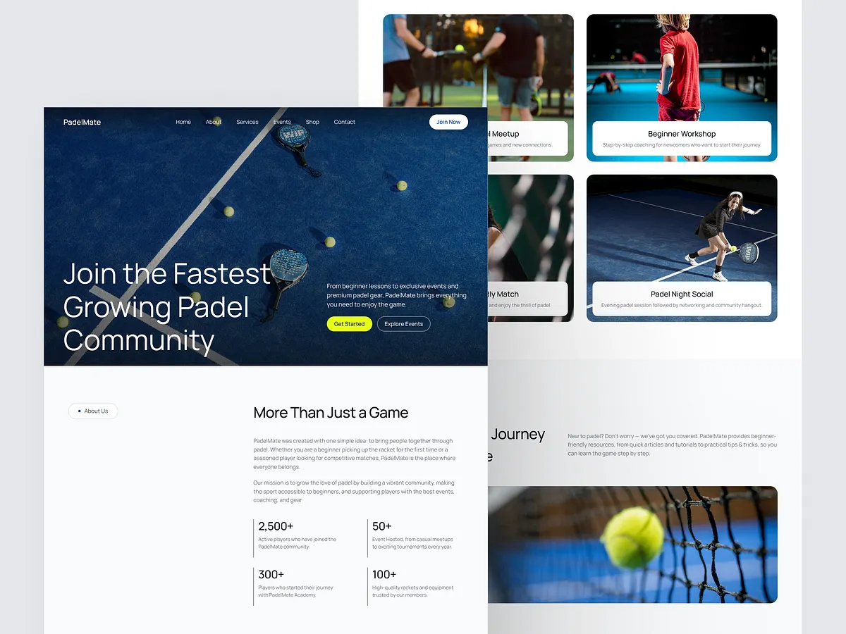 Padel Website designs, themes, templates and downloadable graphic ...
