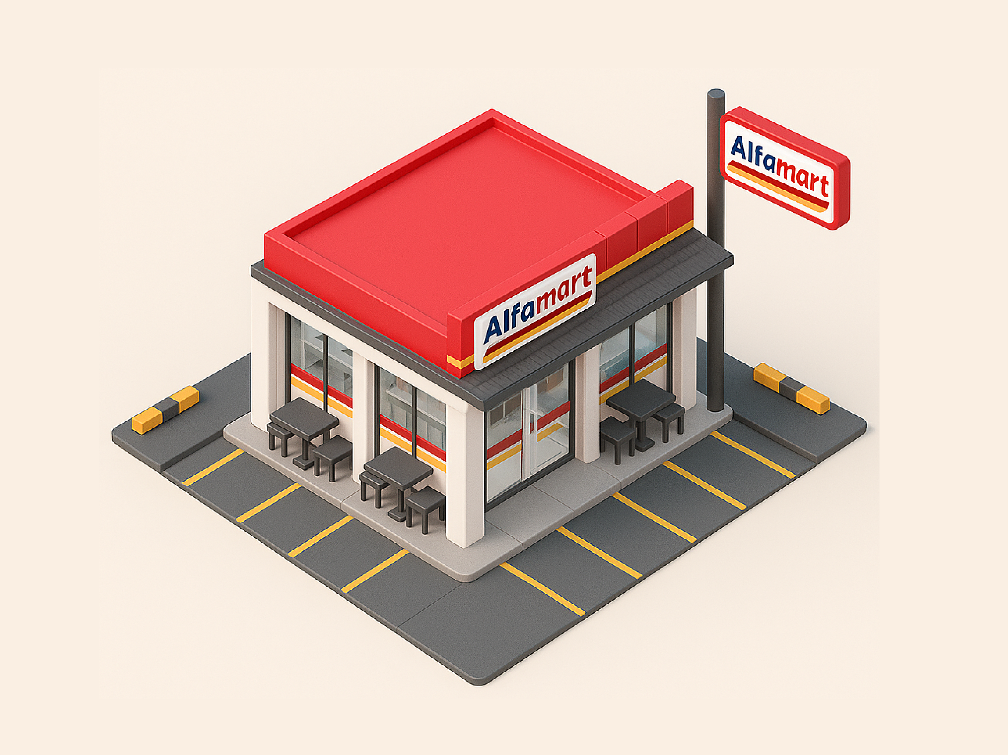 Alfamart Indomaret 3D Isometric Building🏠 by catalyst on Dribbble
