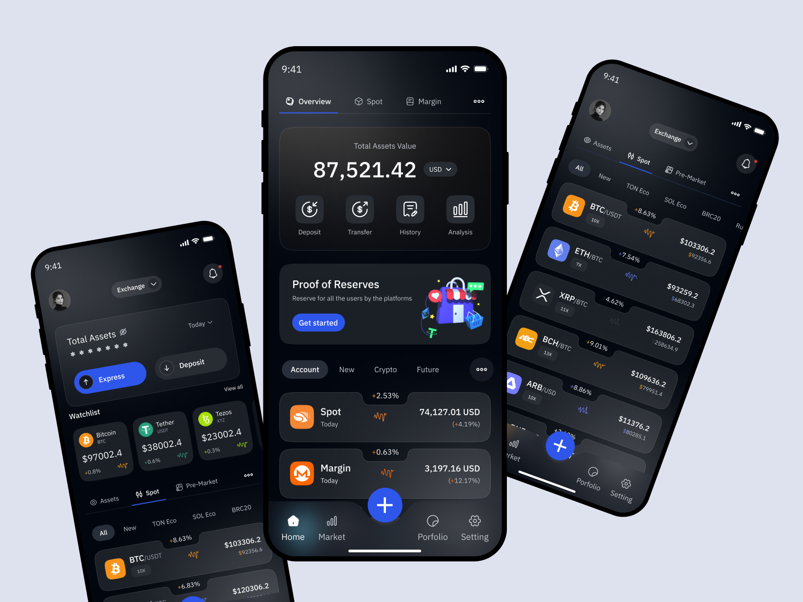 Crypto Wallet Assets page by Mostafijur Rahman on Dribbble