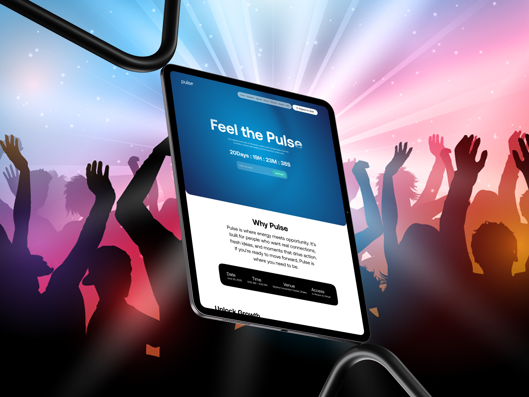 Pulse – Event Landing Page Website Design by ilias miah for Confidency ...
