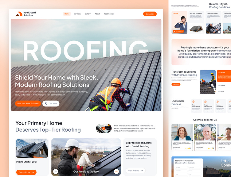 RoofGuard - Expert Roofing Services Website Design by Radiyal → ️ Hire ...