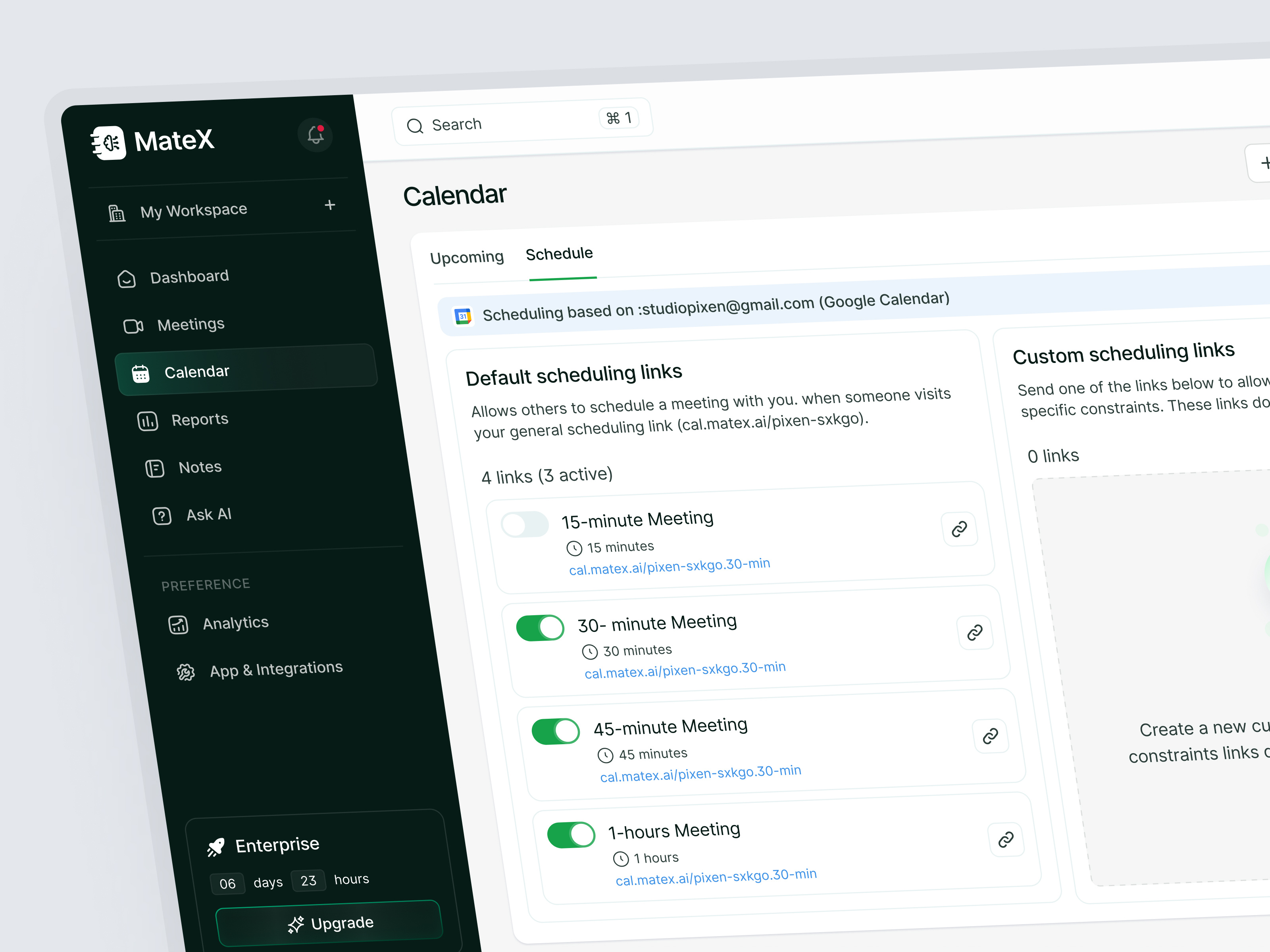 MateX – Meeting Scheduler UI Screen by Jubed Ahmed on Dribbble