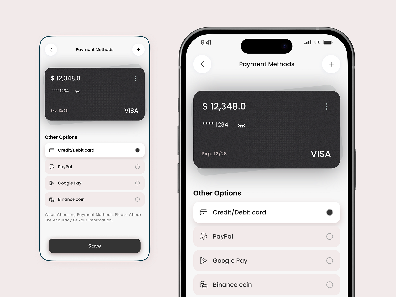 Payment Methods – Modern UX/UI Design by IbraHim on Dribbble