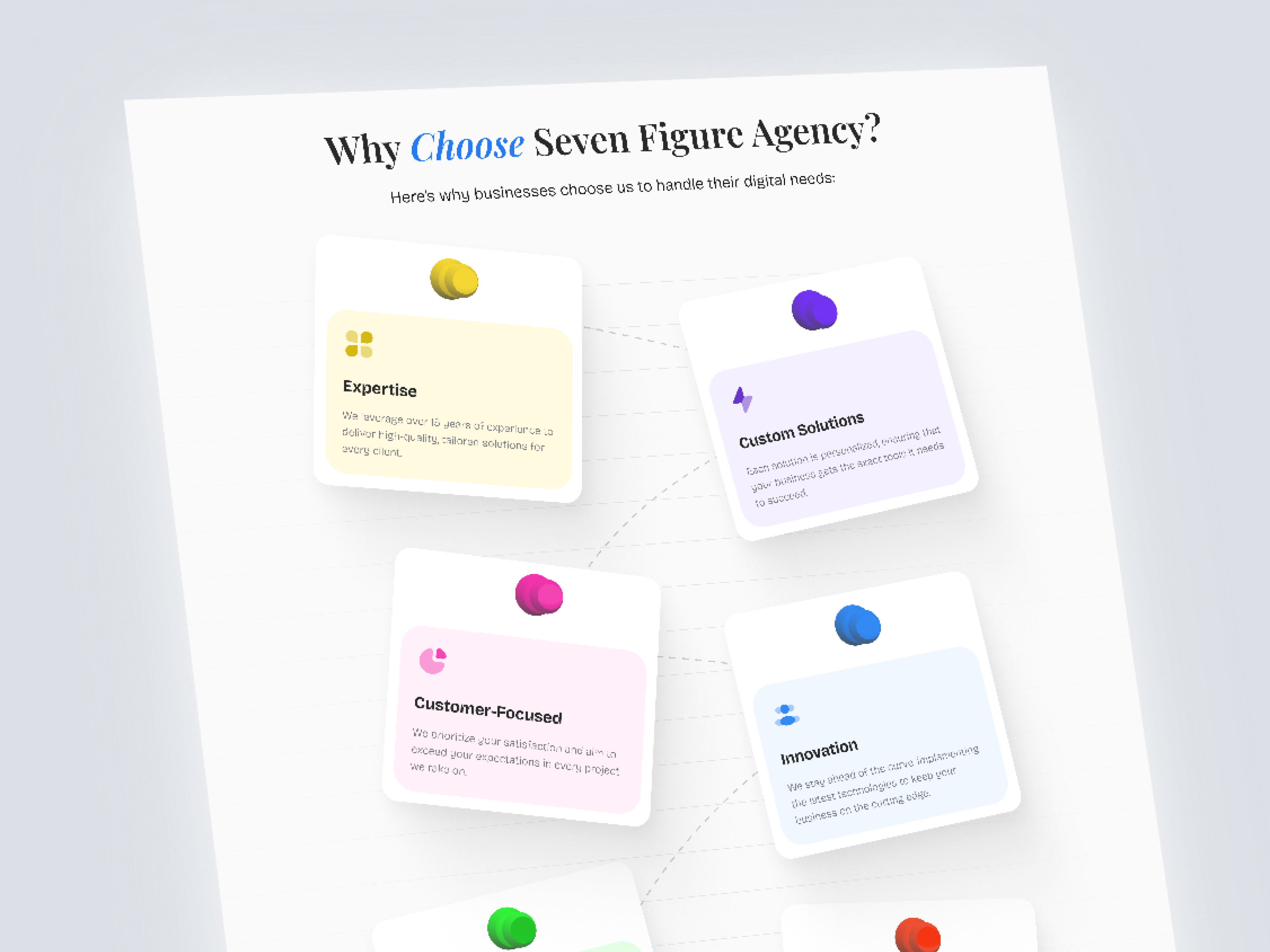 Agency Values Section that Builds Client Trust by Ahasan Ahamed on Dribbble