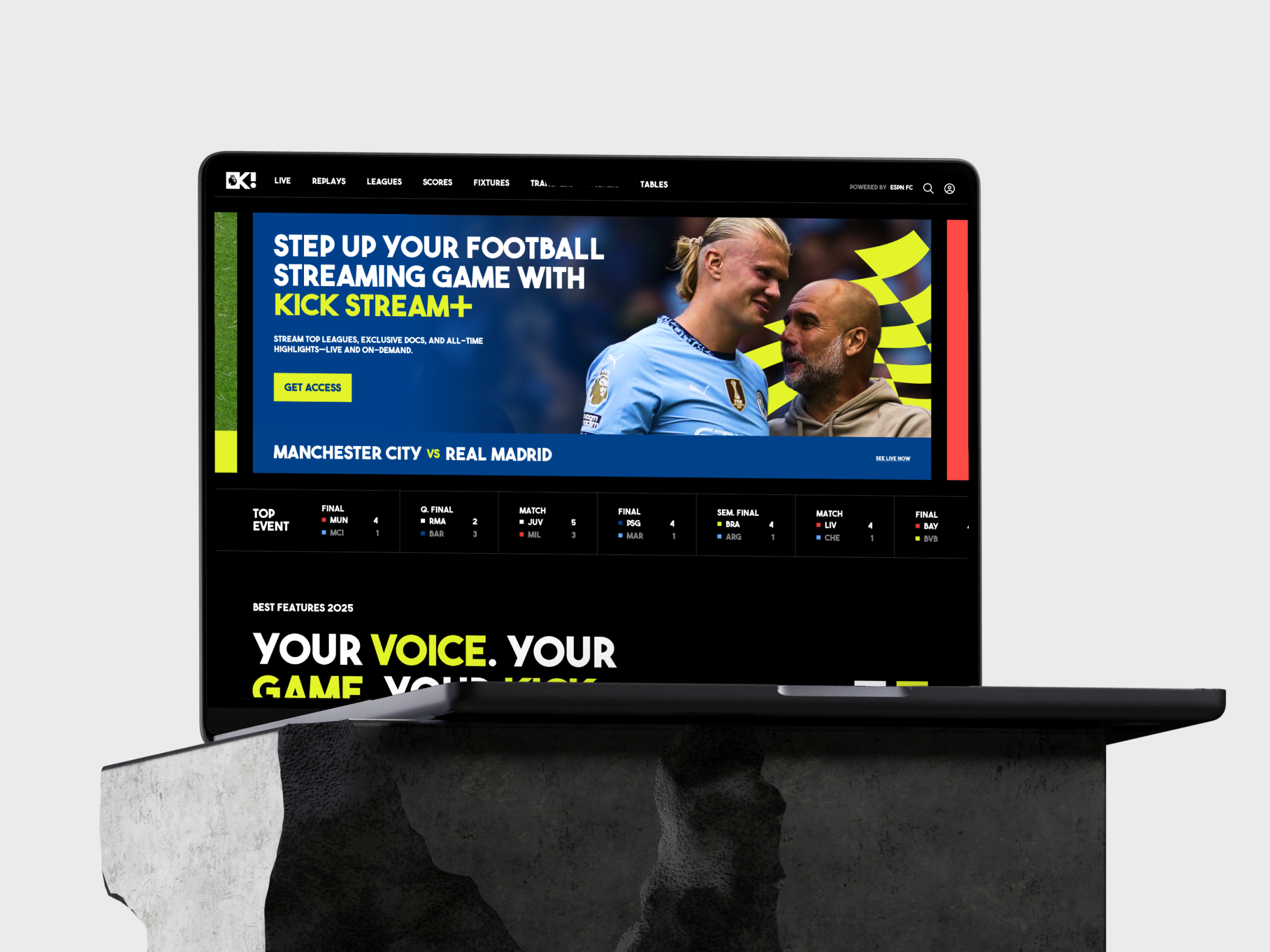 KICK!: Football Streaming - Website Landing Page by SlabPixel Designer ...