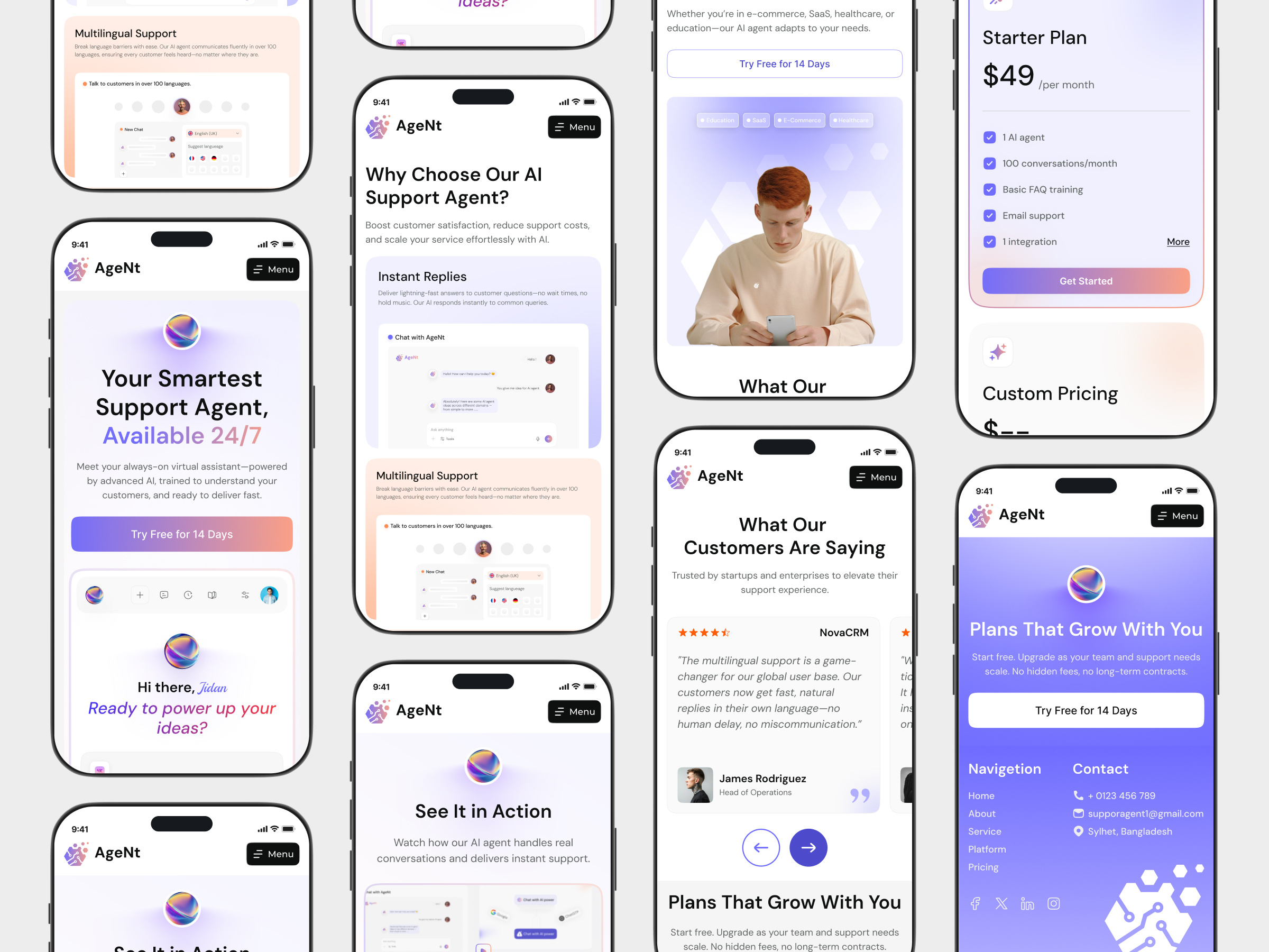 AI Agent Support – Mobile Responsive Design by Jahidul Islam for Zain's ...