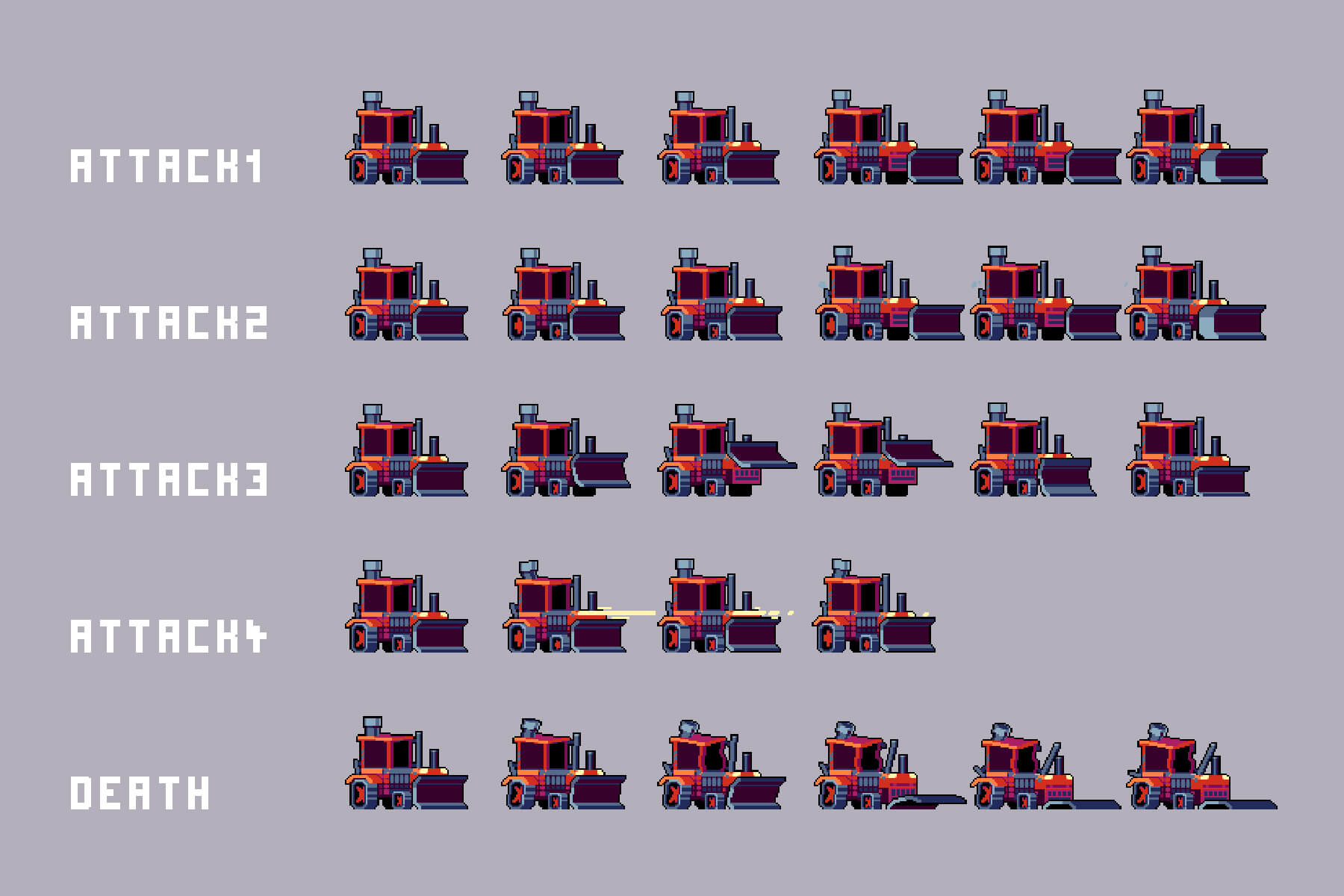 Robots Pixel Art Sprite Sheet Pack by 2D Game Assets on Dribbble