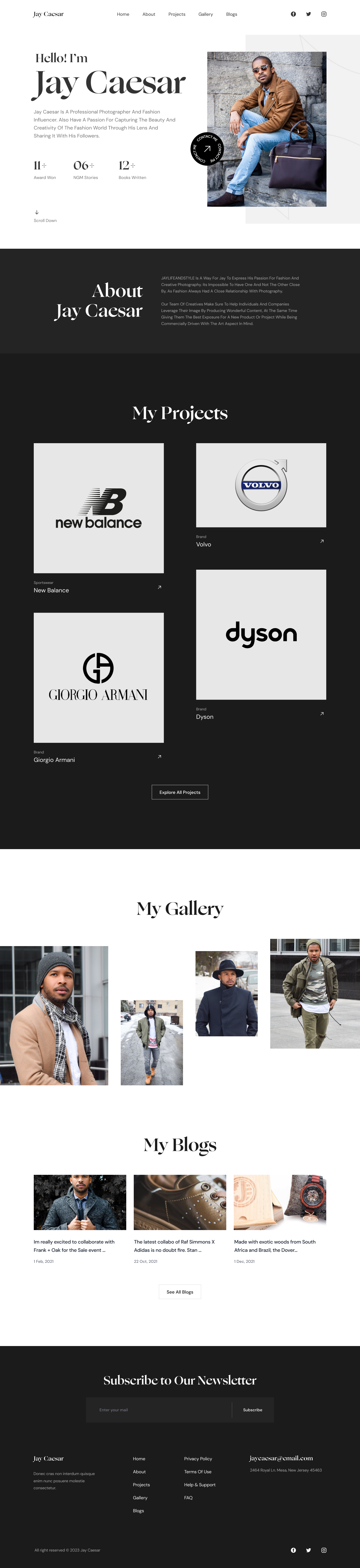 jaylifeandstyle.com - Portfolio Website Redesign by Boomdevs LLC on Dribbble
