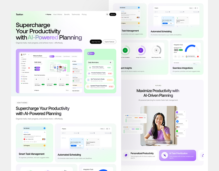 AI-Powered Task Management UI by Iman on Dribbble