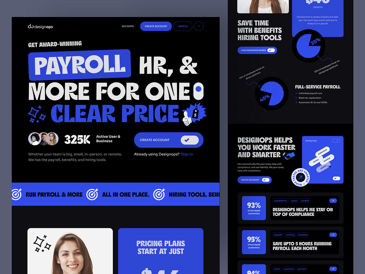 Team OS (HR, Payroll,Employee): SaaS Platform Website Design by Mufidul ...