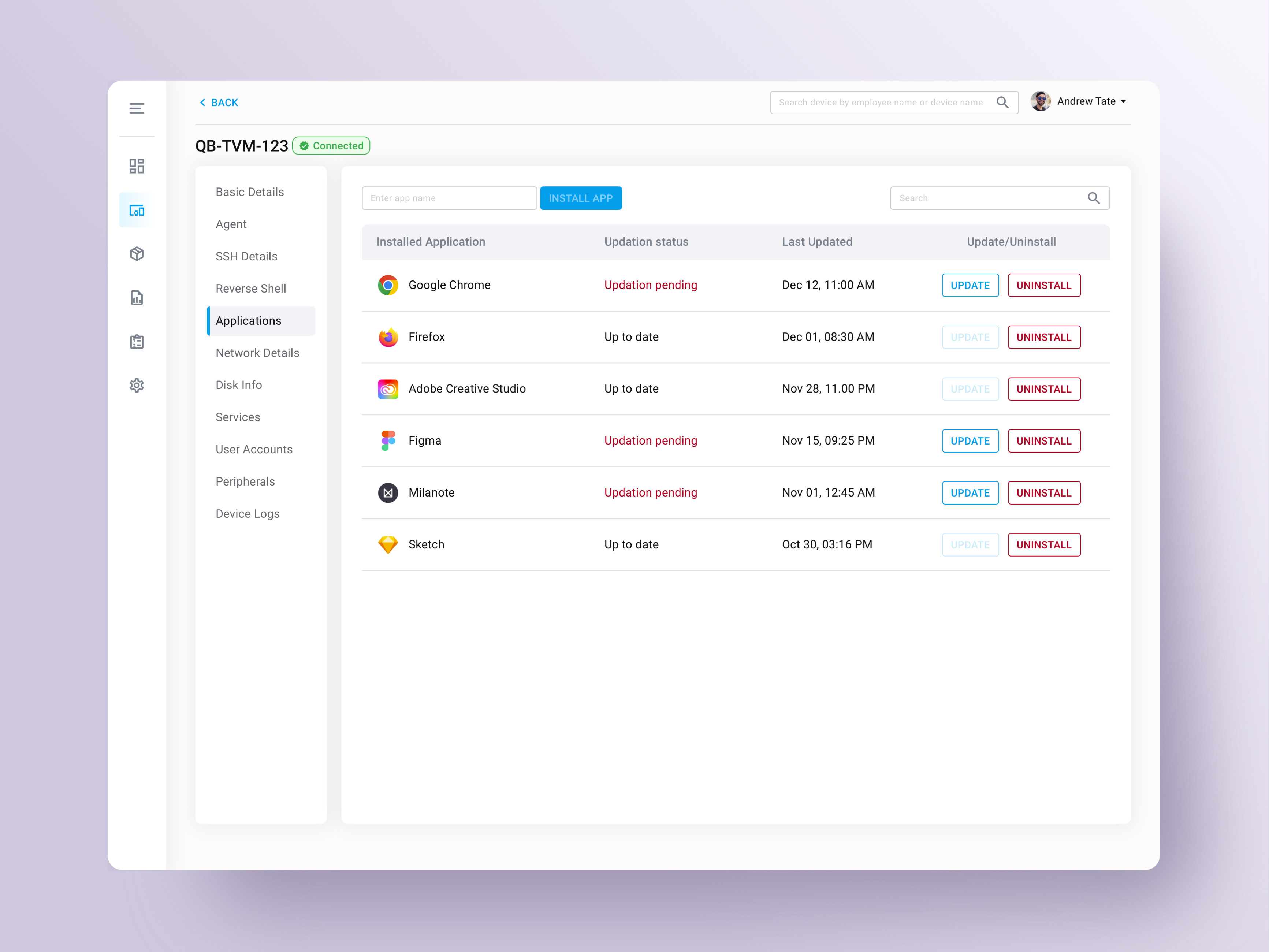 Device Management Application by Mohammed Rauf 🚀 on Dribbble