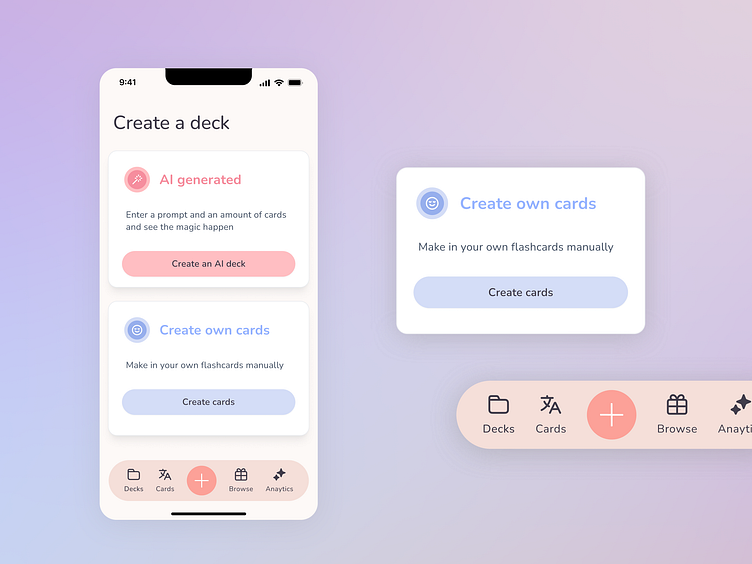 Flashcard app by Lindie Botes on Dribbble