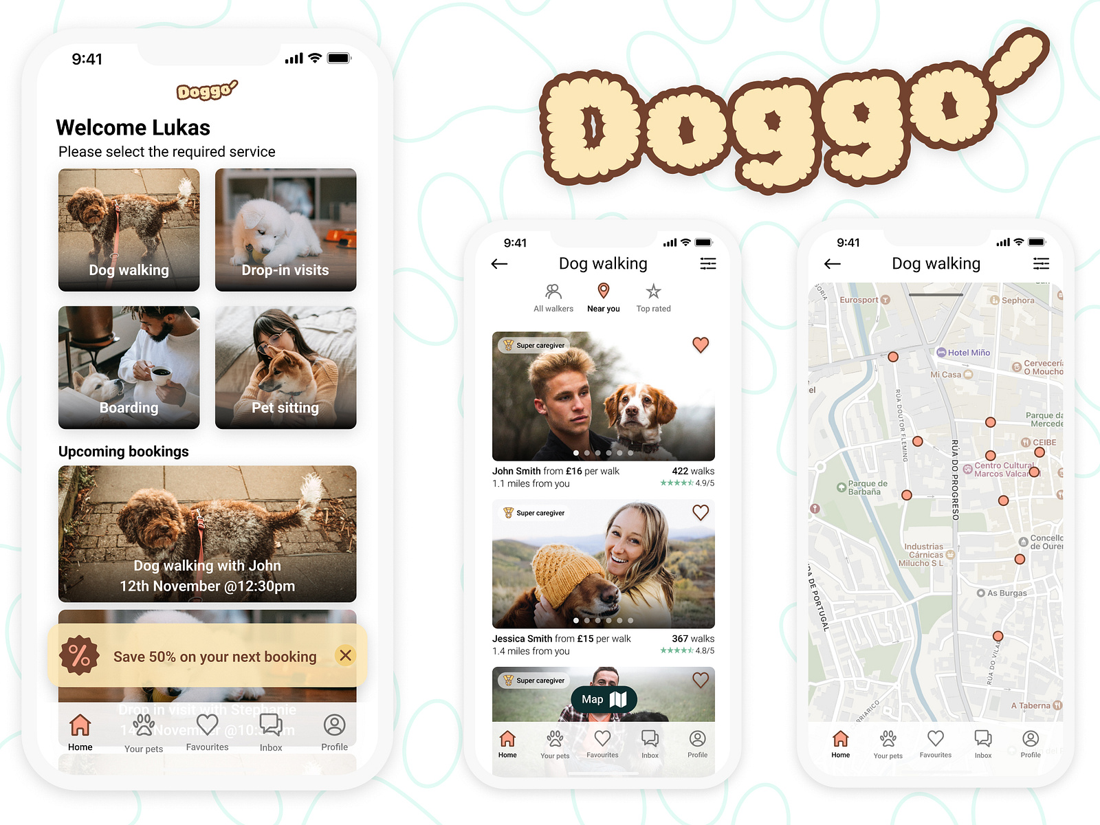 Doggo - Pet care mobile app by Lukas Batkowski on Dribbble