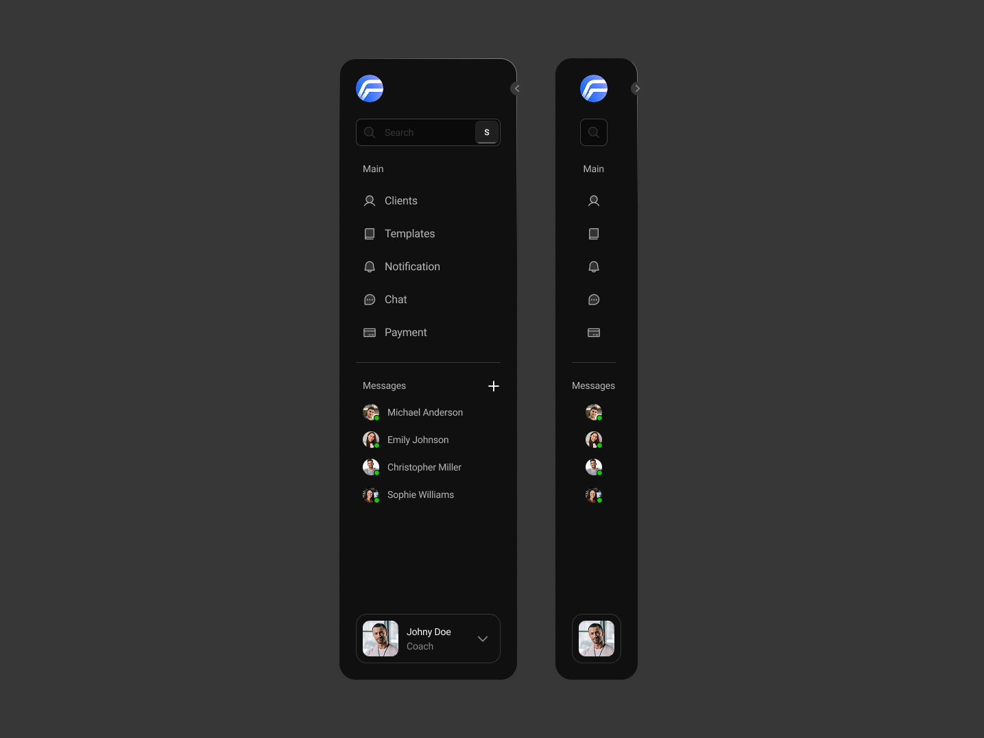 Sidebar navigation animation by Filip Petrovic on Dribbble