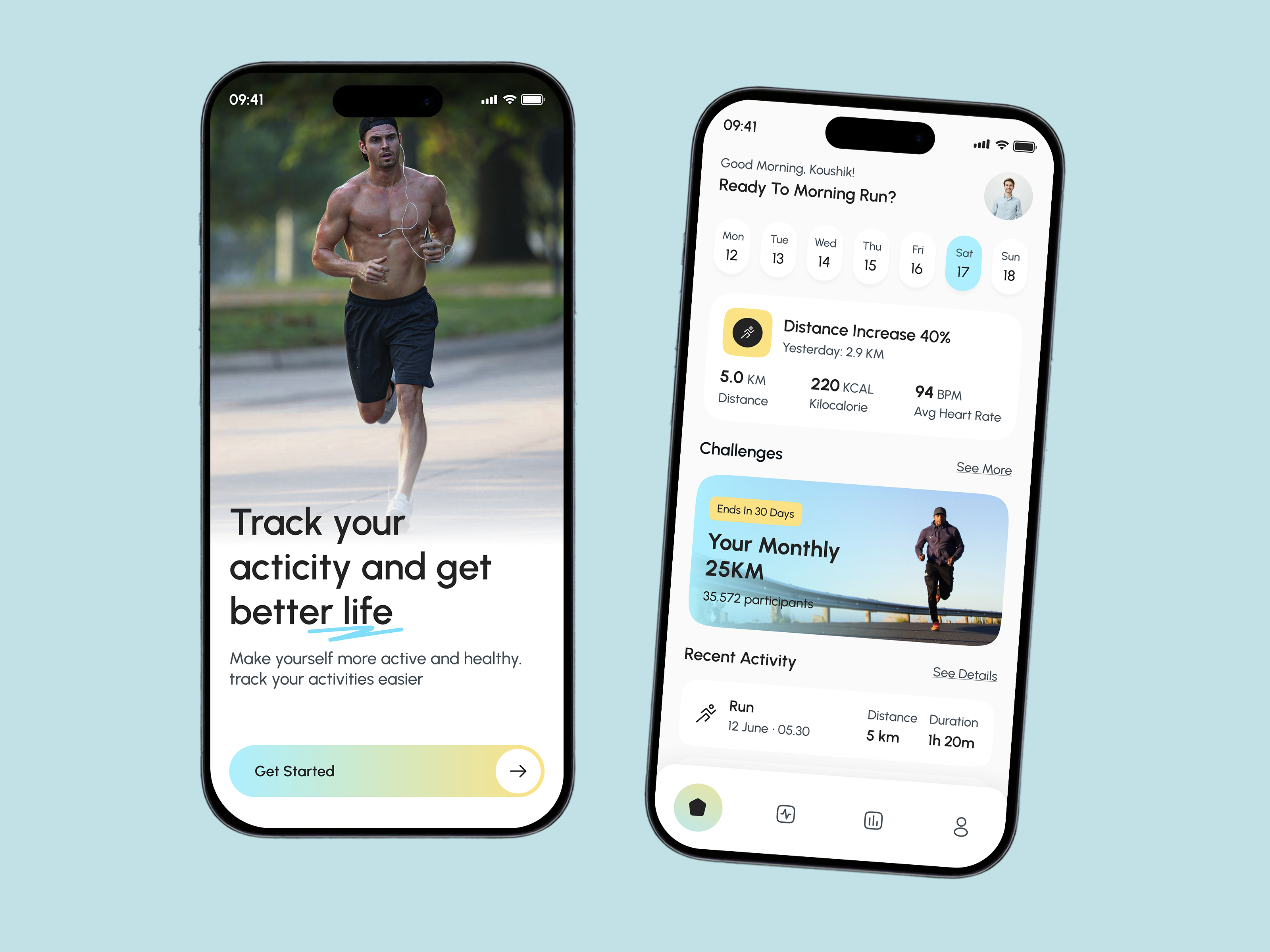 Fitness Tracker Mobile App by Md Ashik Ahamed on Dribbble