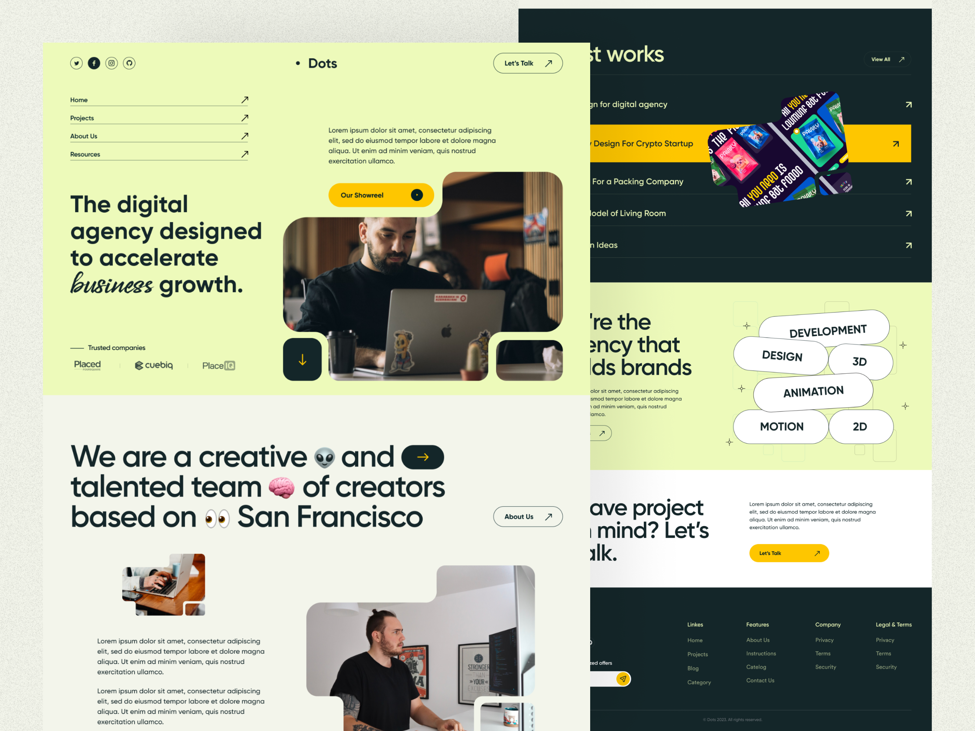 Digital Agency Website-Dots by Awe Design Studio on Dribbble