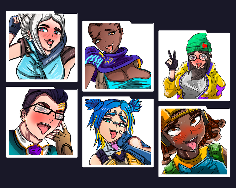 Sexy Valorant 10 Twitch And Discord Emotes By Oksana Qoqsik On Dribbble