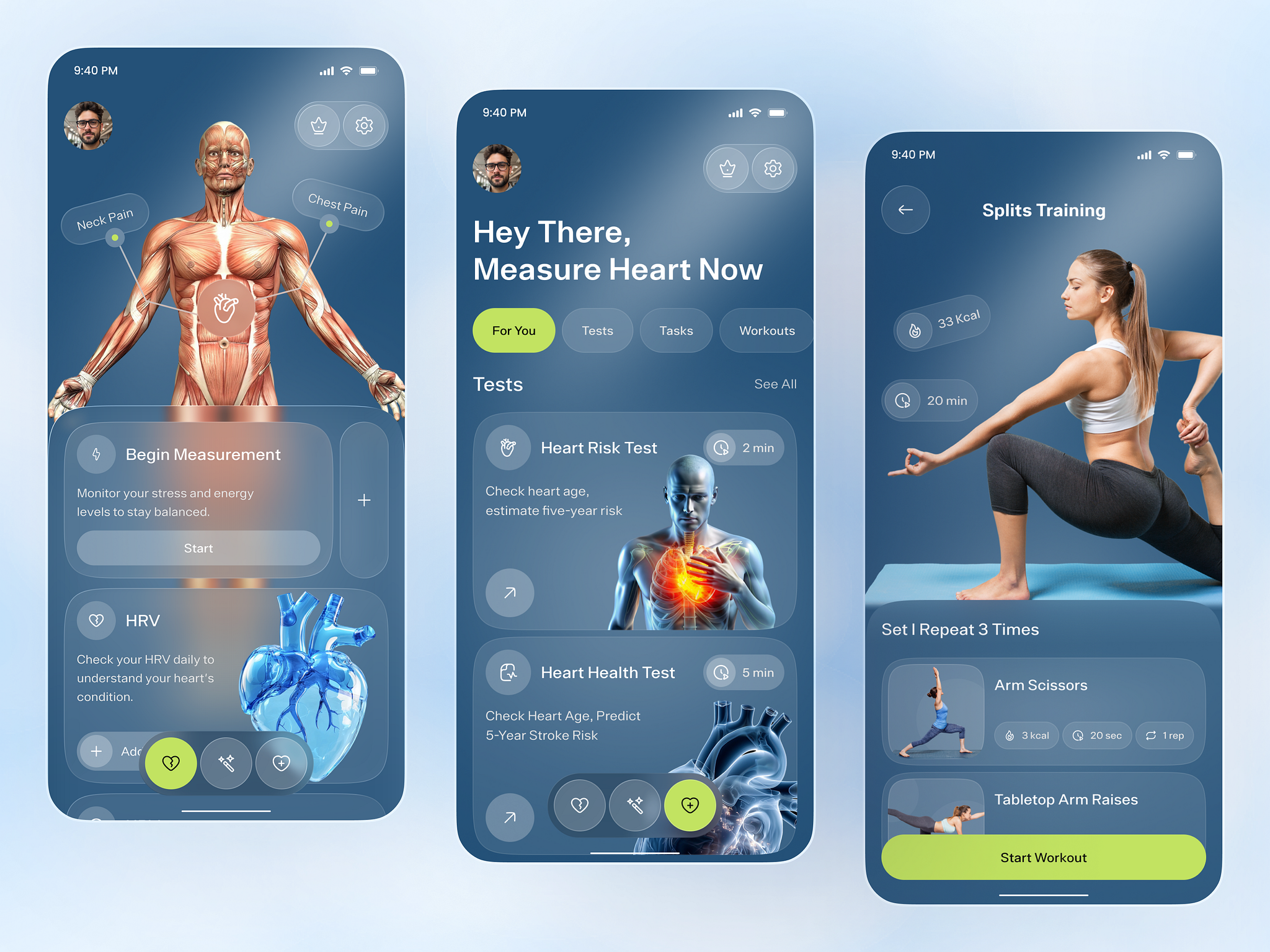 AI Heart Rate Monitor App UI Design | Smart Health Tracking by Md Imran ...