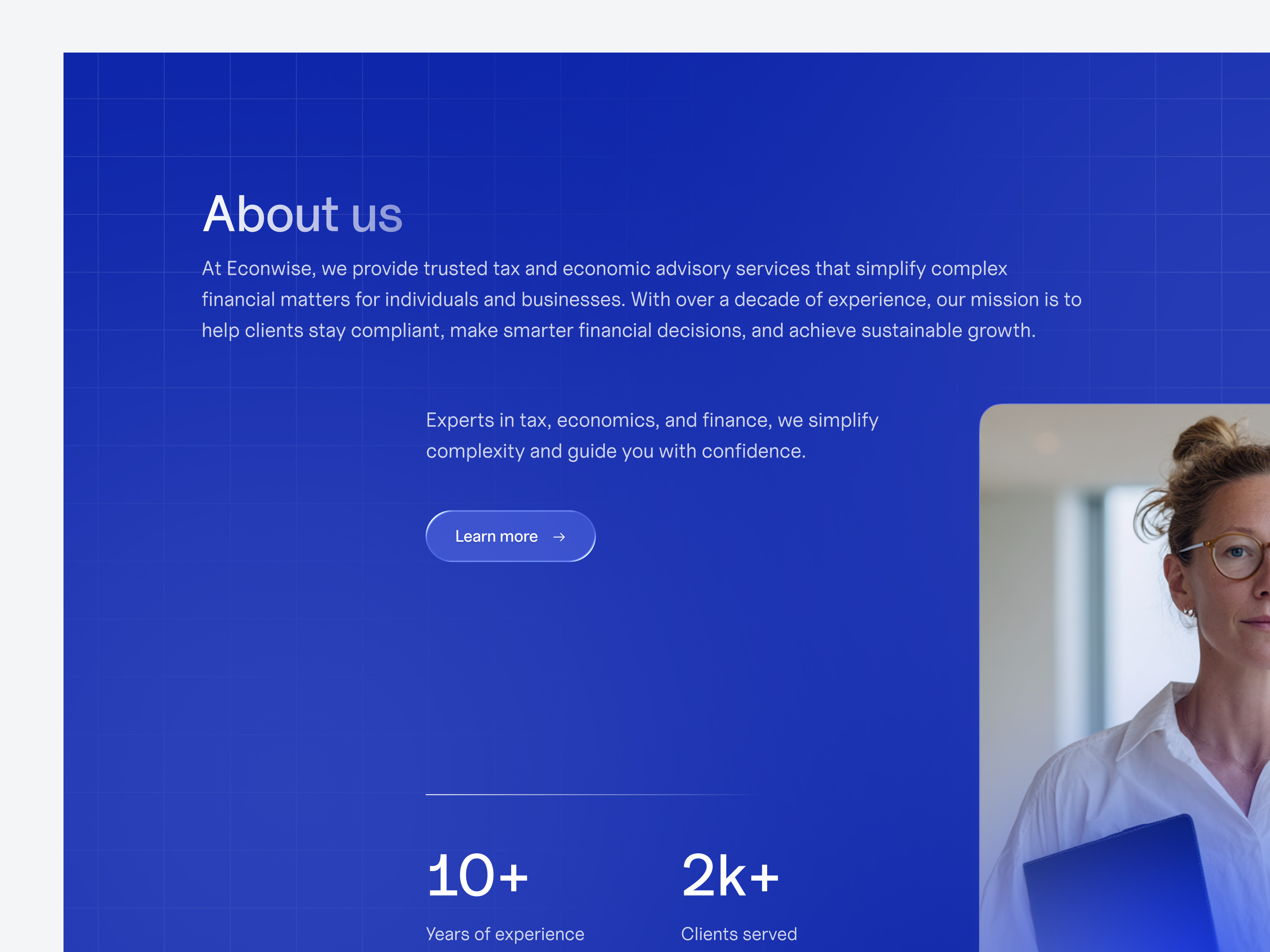 About us section design for client website by Jay Borda on Dribbble