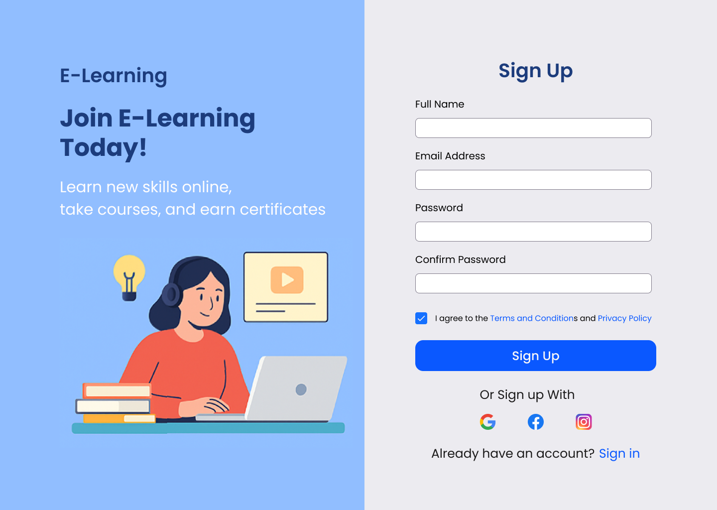 📌 Day 62 – Sign Up Form by ANDRIAN RAMADHAN on Dribbble