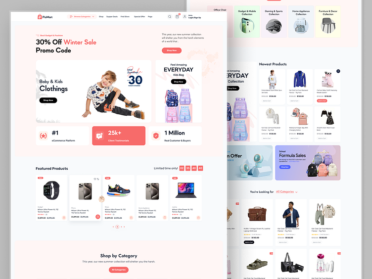 Modern eCommerce Website UI | Online Shopping Platform Design by Saiful ...