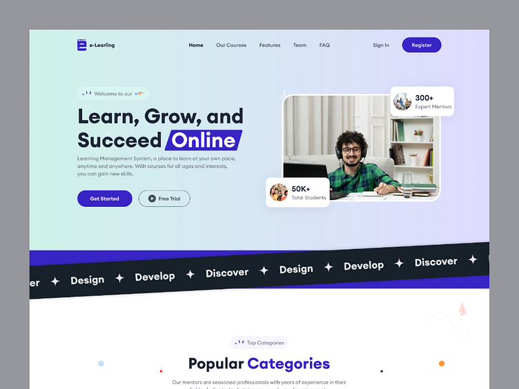 E-Learning Platform Website UI Design by Ovious.Studio Designs on Dribbble