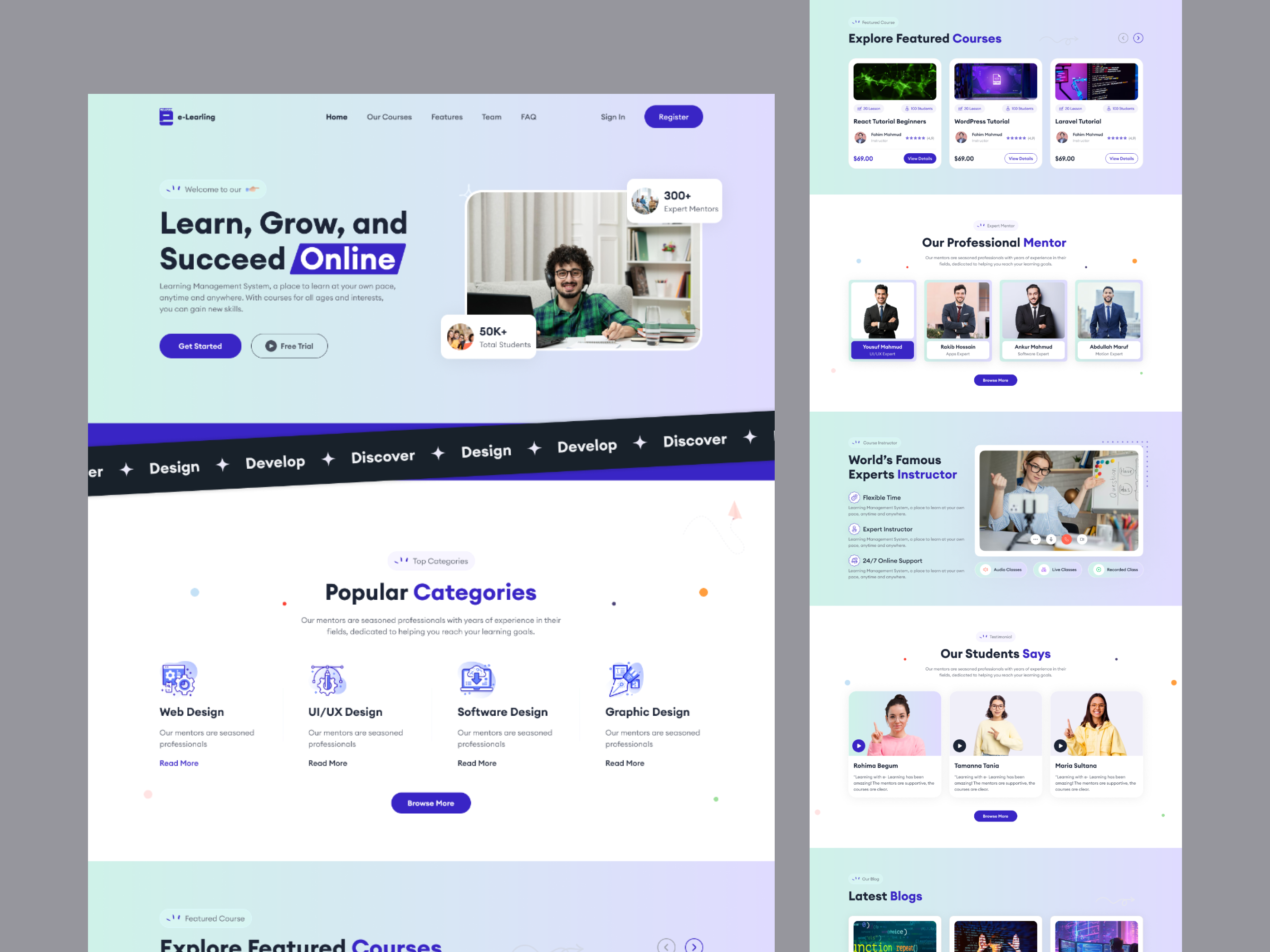 E-Learning Platform Website UI Design by Ovious.Studio Designs on Dribbble