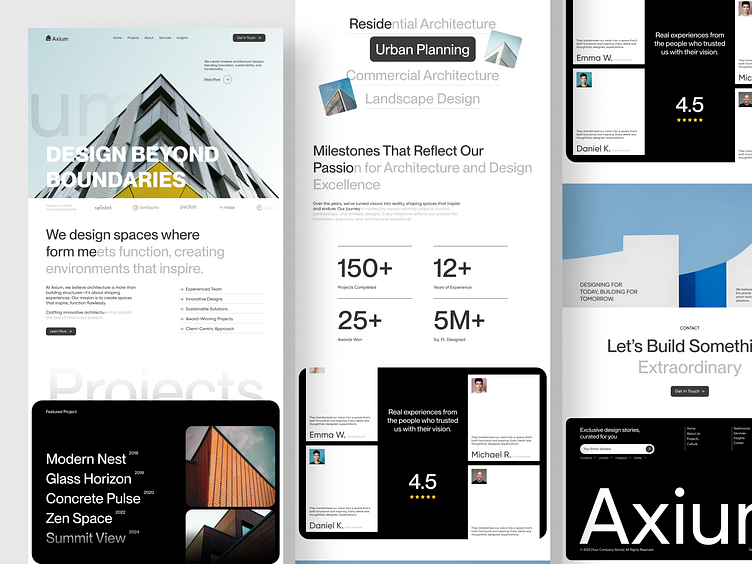 Architecture Website Design | UI UX | Modern Design by Saiful Ahmed on ...