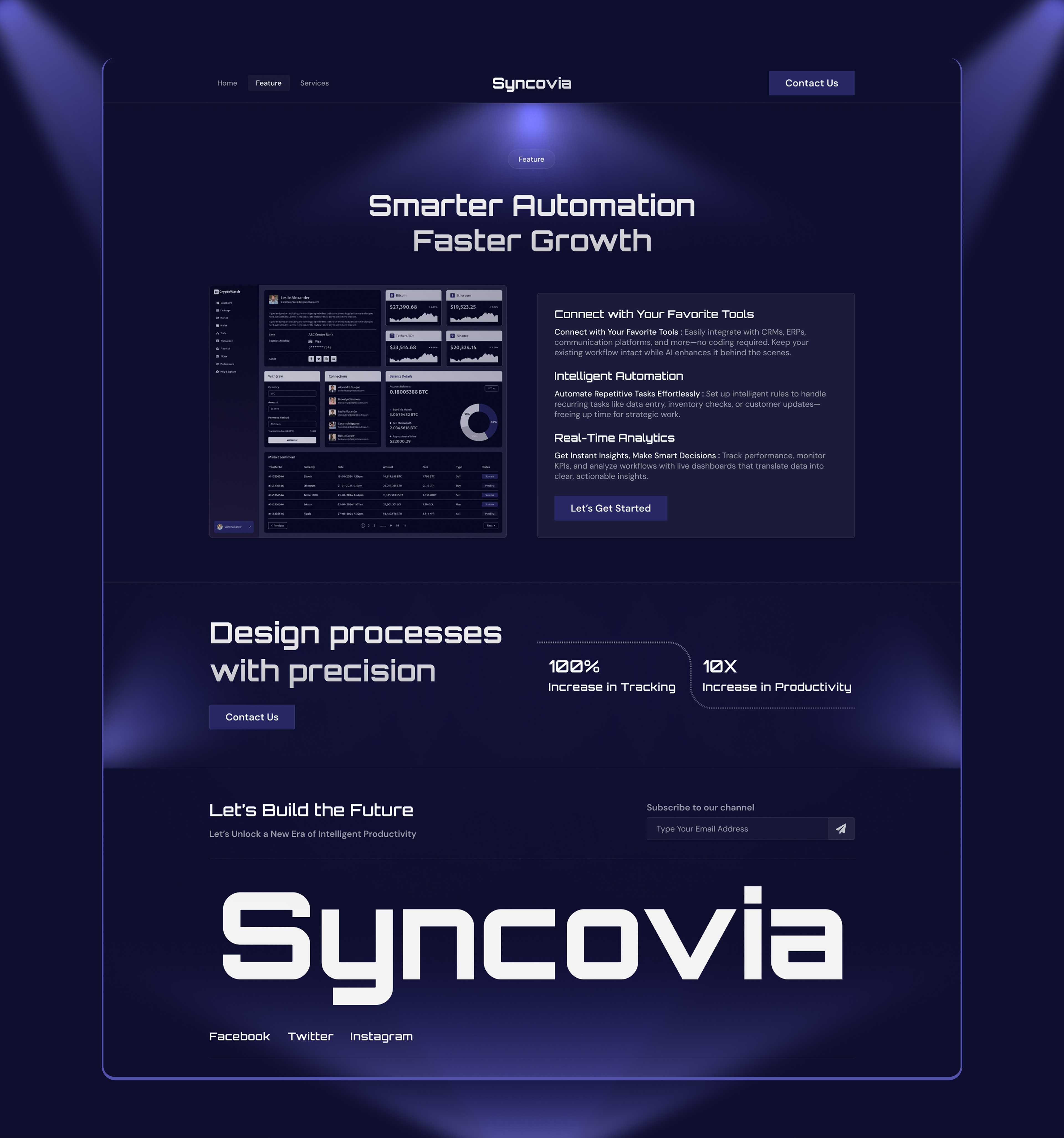 Syncovia – Business Automation Template by Mahmudul Hasan Shaon on Dribbble