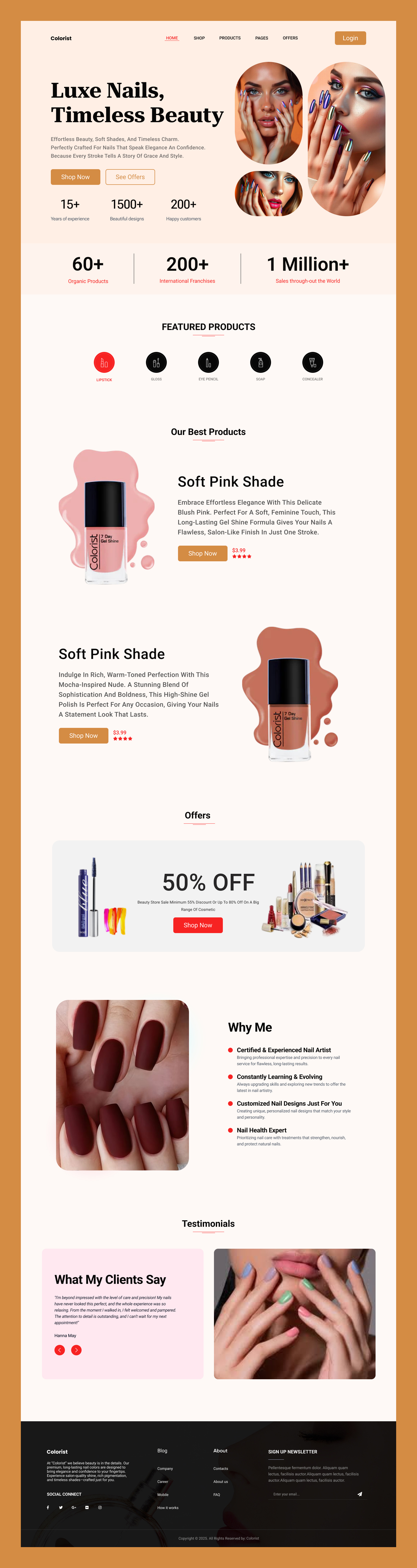 Colorist - Nail Paint Website by Mujahid Iqbal on Dribbble