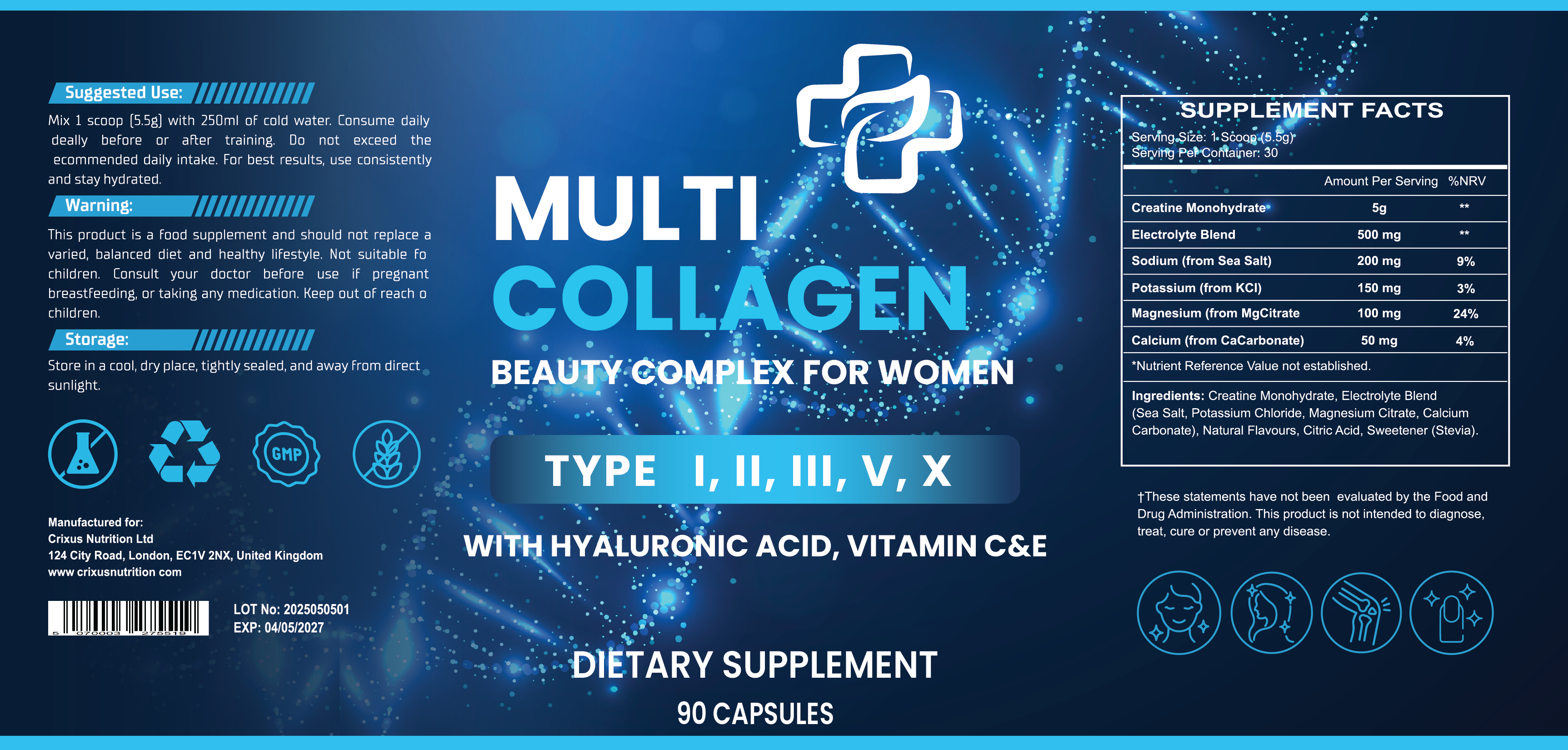 Collagen supplement label design by Mohammad Abdul Hadi Talukdar Gufran ...