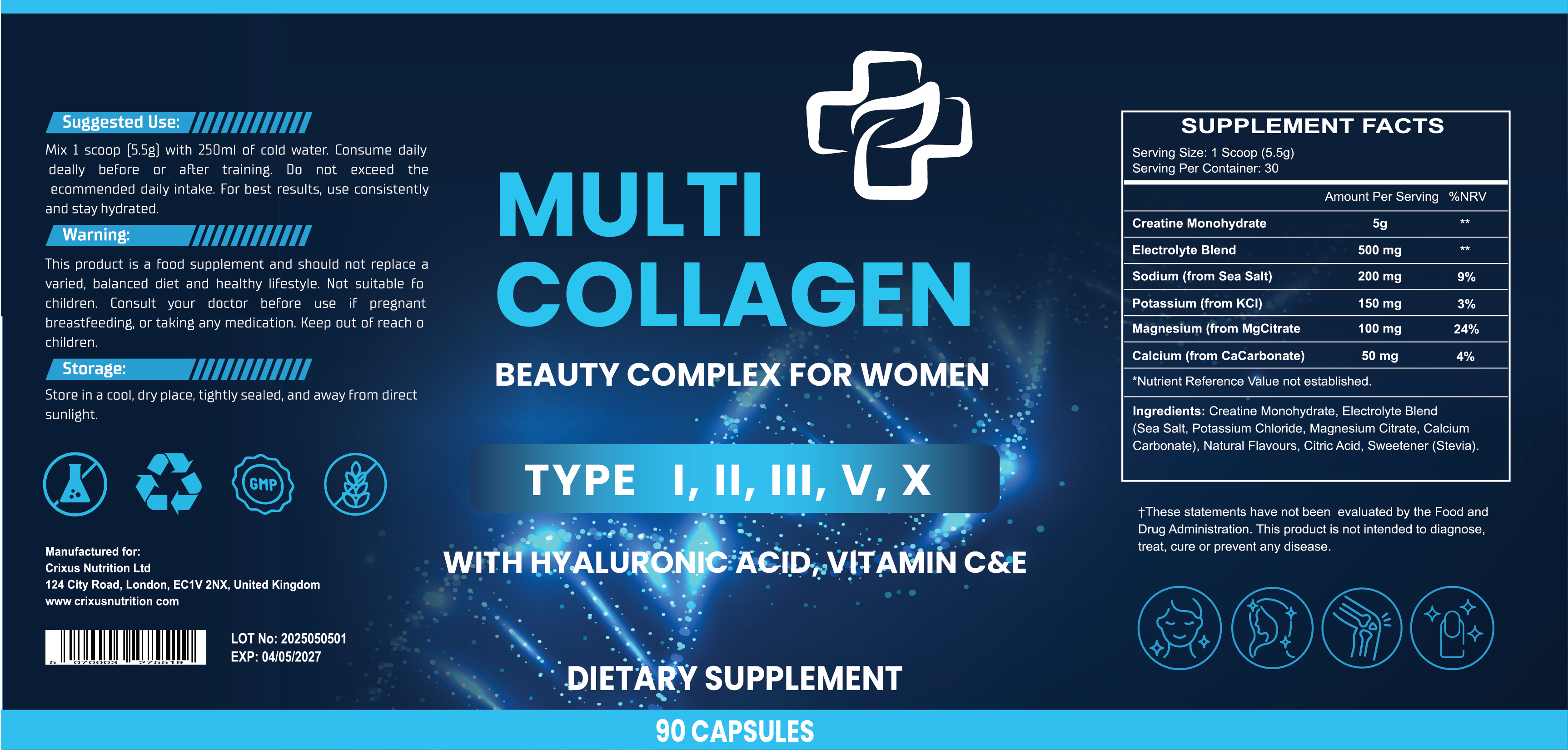 Collagen supplement label design by Mohammad Abdul Hadi Talukdar Gufran ...