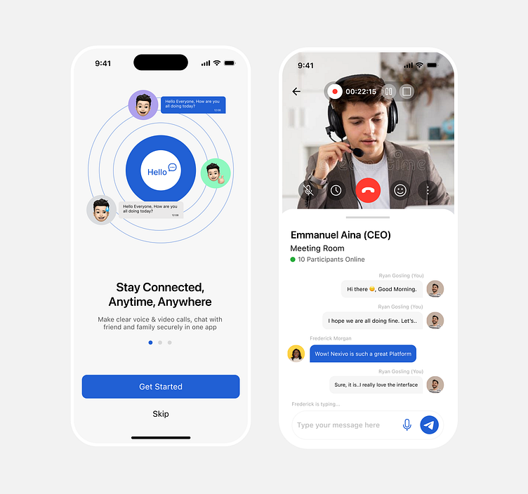 Video Call & Chat App by Emmanuel Aina on Dribbble