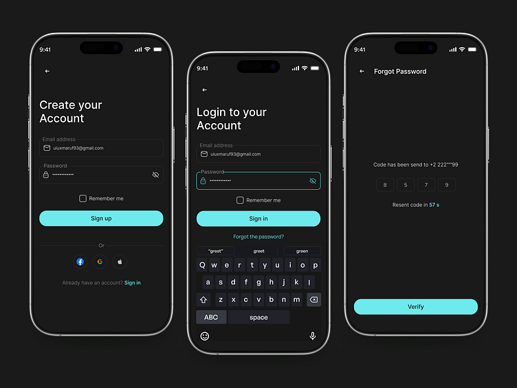 Sign Up / Sign In Page UI Design Beauty Salon App by Md Habibur Rahman ...