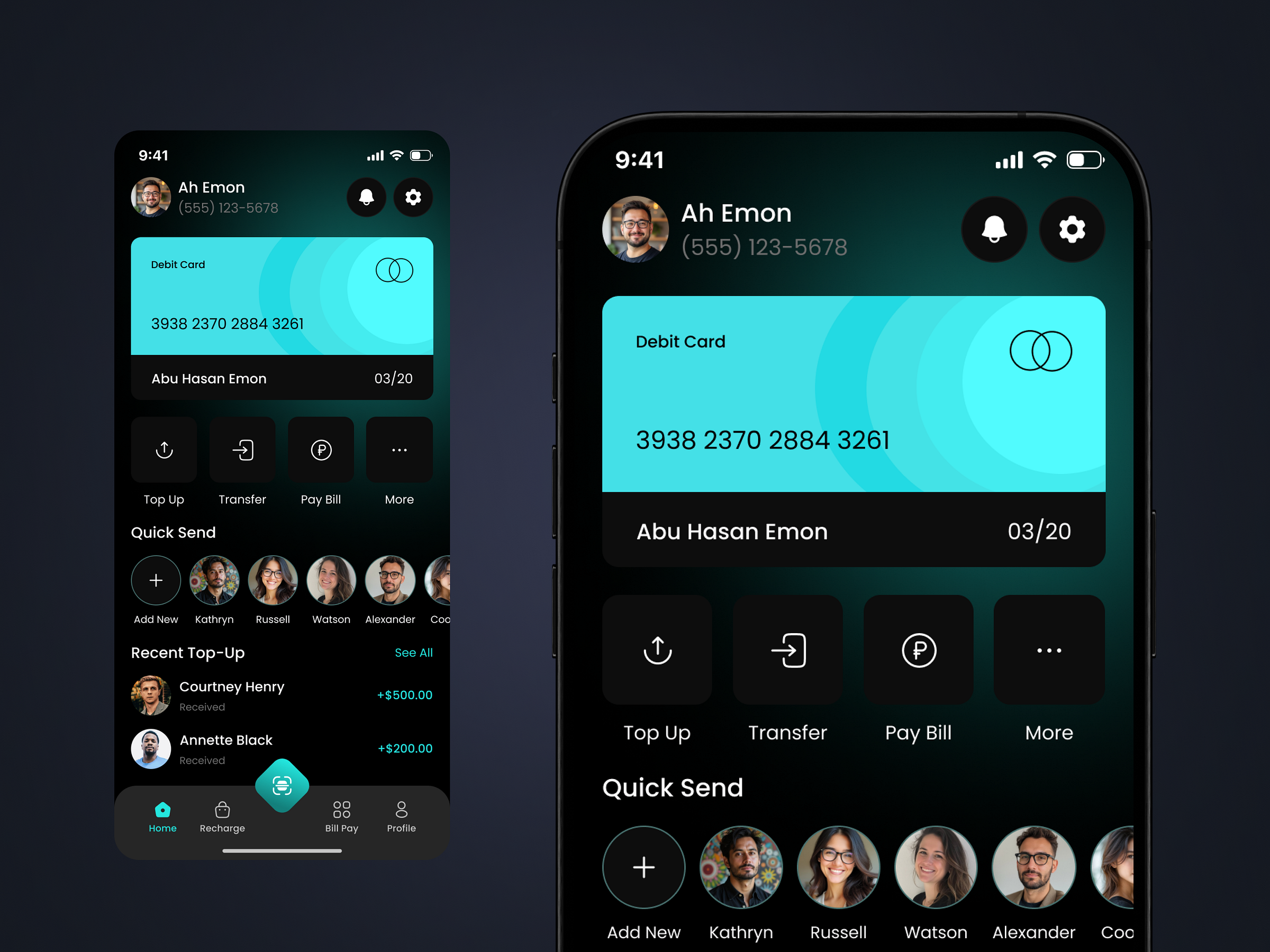Bill Pay Wallet App UI Design by Md Uzzal Hossain on Dribbble
