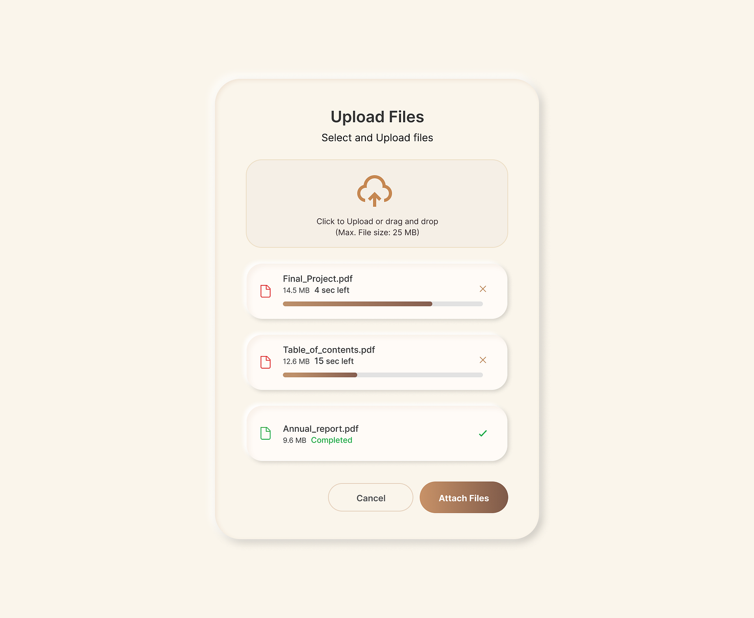 File Upload - Daily UI Challenge 31 by Bhavana on Dribbble