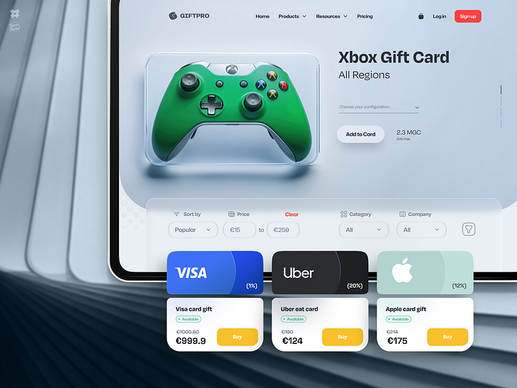 GIFTPRO | Gift Card UI/UX Design by RaimaStudio Multilingual Agency on ...
