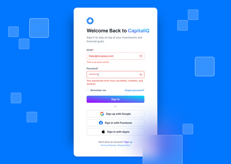 Log in Page: Seamless & Secure Sign-In with Glass Effect by Irvilani on ...