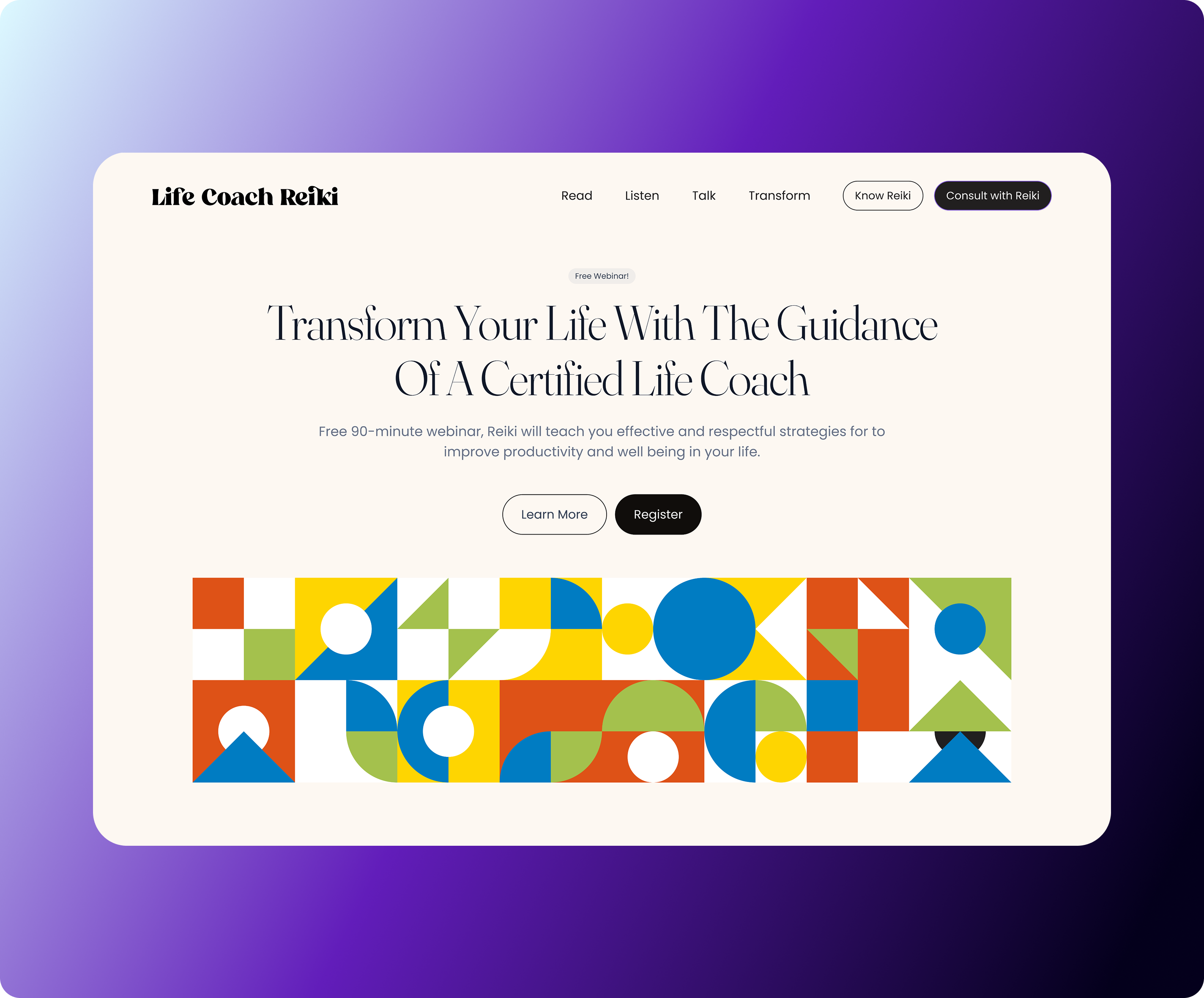 Life Coach Reiki - Website Ui Design by Jay Devmurari on Dribbble