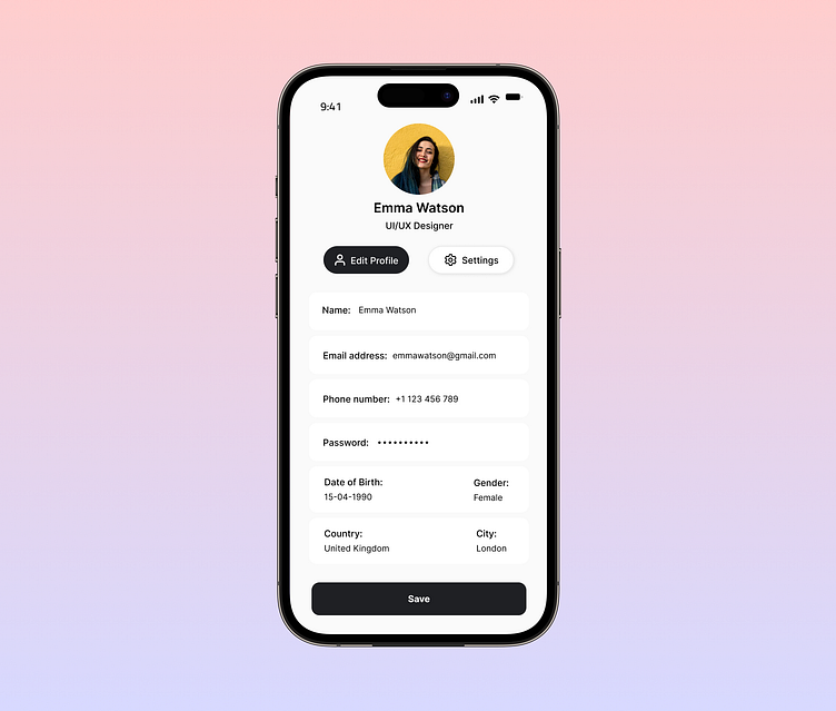 User Profile Page - Daily UI Challenge 6 by Bhavana on Dribbble
