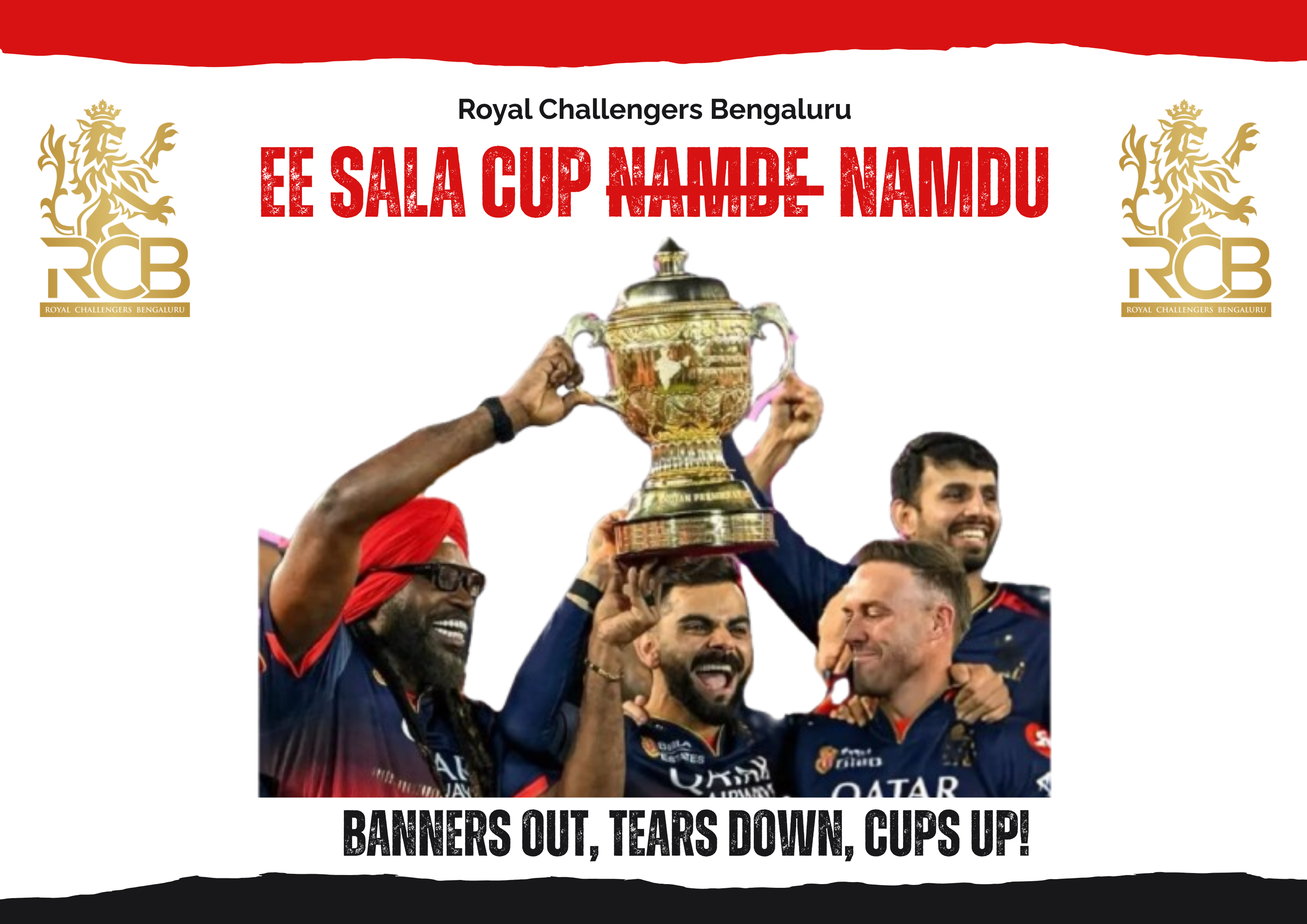 RCB Victory Posters – Celebrating Loyalty & Triumph by Samiksha on Dribbble